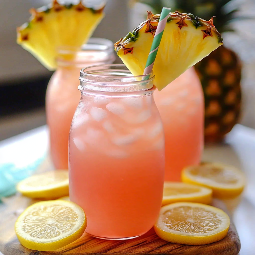 Pineapple Pink Lemonade Soda